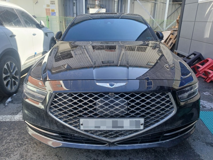 제네시스 G90 앞유리 교체 HUD 차유리 파손으로 자차보험 전면유리 수리 및 썬팅 자동차유리 출장 : 네이버 블로그