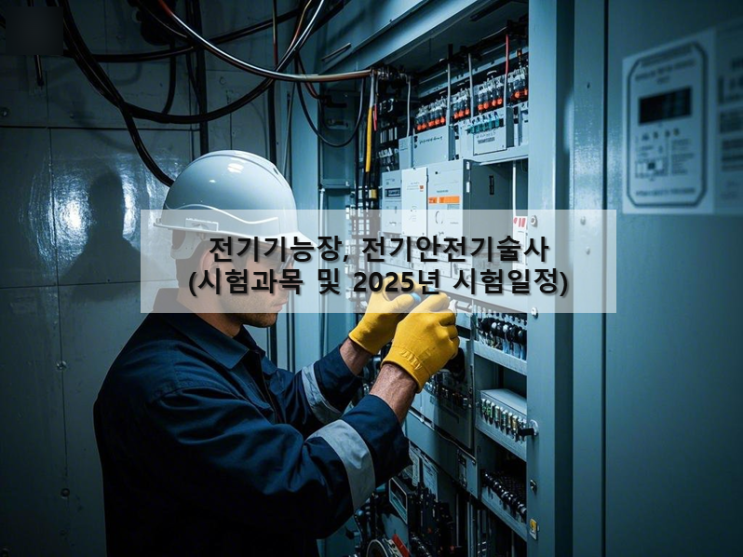 전기기능장 전기기술사전기안전 필기 실기 및 2025 시험일정 네이버 블로그