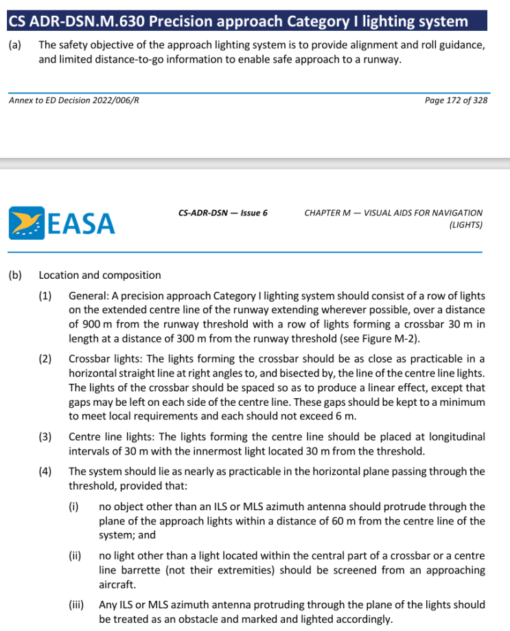 EASA 기준 설명 (124) Precision approach Category I lighting system : 네이버 블로그