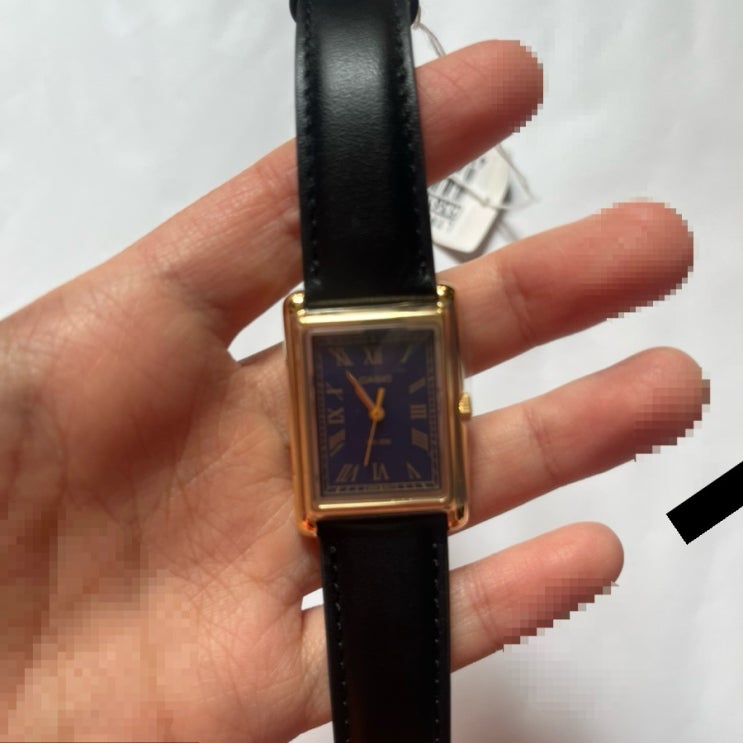 까르띠에 탱크 머스크 맛 "카시오" (LTP-B165GL-2B) : 검정&네이비의 흔하지 않은 색조합 : 네이버 블로그