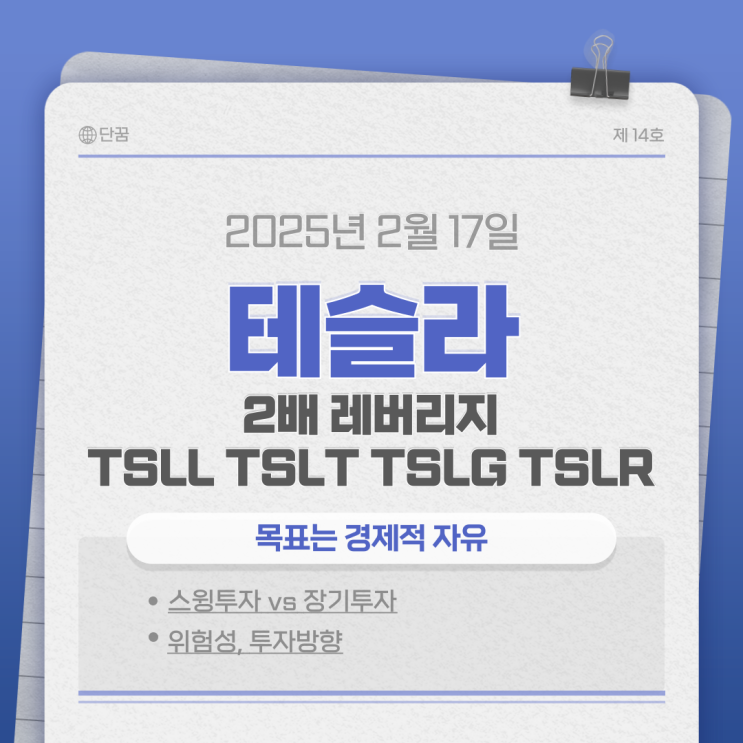테슬라 2배 레버리지 TSLL TSLG TSLT TSLR 알아보자 : 네이버 블로그