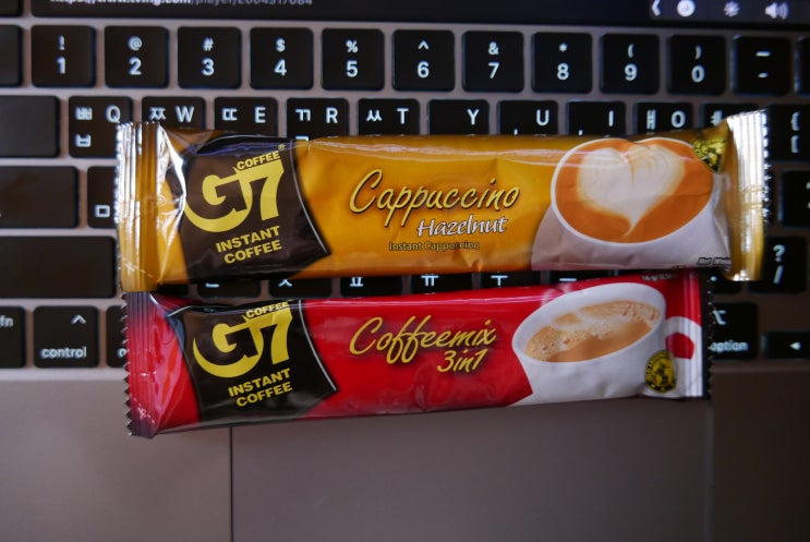 G7 카푸치노 헤이즐넛 인스턴트커피 도서관바이브는 자판기 커피인데 그립다! : 네이버 블로그