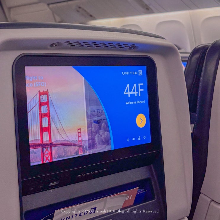 미국 여행 : ICN-SFO 샌프란시스코 유나이티드 항공 UA892, UA805 상세한 탑승후기 (좌석, 기내식, 기내엔터 ...