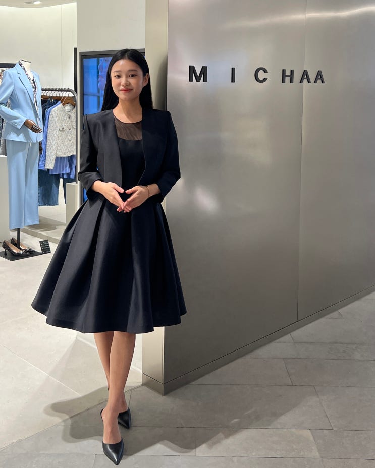 MICHAA 미샤 송혜교 콜라보 원피스 자켓 착용후기 : 네이버 블로그