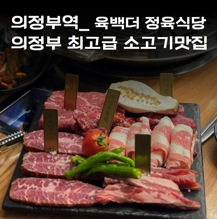의정부 소고기맛집 최상급 소고기 회식은 육백더 정육식당 네이버 블로그