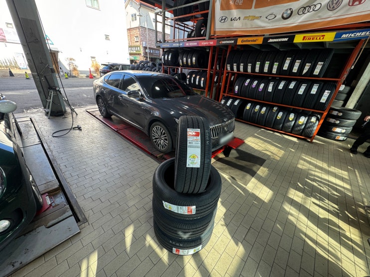 대전 타이어 기아 K7에 한국타이어 벤투스 슈퍼컴포트 245/45R18 장착 후기 🚗 : 네이버 블로그