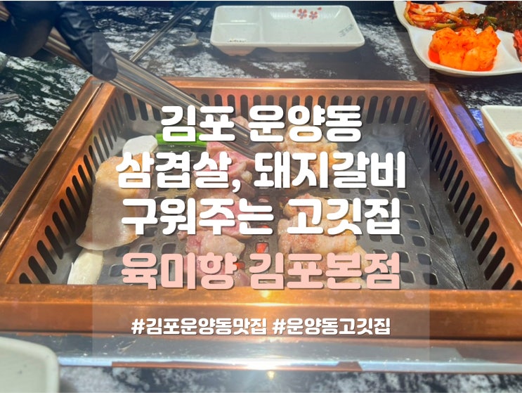 김포 운양동 최고급 한 돈 맛집 가족 외식 장소로 좋은 구워주는 고깃집 육미향 김포 본점 네이버 블로그