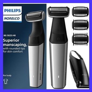 지금 뜨는 상품 필립스 노렐코 바디그룸 시리즈 5000 샤워 방지 바디 & 맨스케이핑 트리머 등 부착 남성용 BG5025 40 ...