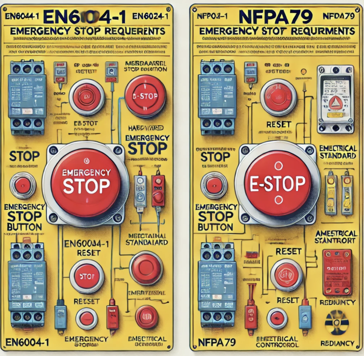 EN60204-1 vs NFPA79: 비상 정지(Emergency Stop, EMO) 기능 차이점 정리 : 네이버 블로그