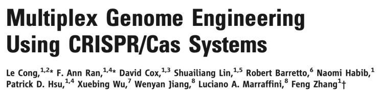 [Genome Engineering, 논문 리뷰] Multiplex Genome Engineering Using CRISPR ...