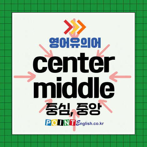 중심, 중앙 영어유의어 - center, core, epicenter, heart, hub, middle, midpoint ...