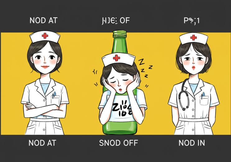 nod, nob, bob 뜻, 차이 / nodded, nodding, nod off 의미 : 네이버 블로그