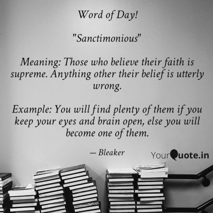 [100 More Words] 75. sanctimonious : 네이버 블로그