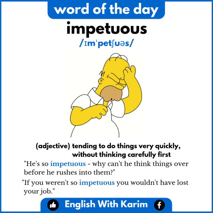 106. impetuous : 네이버 블로그