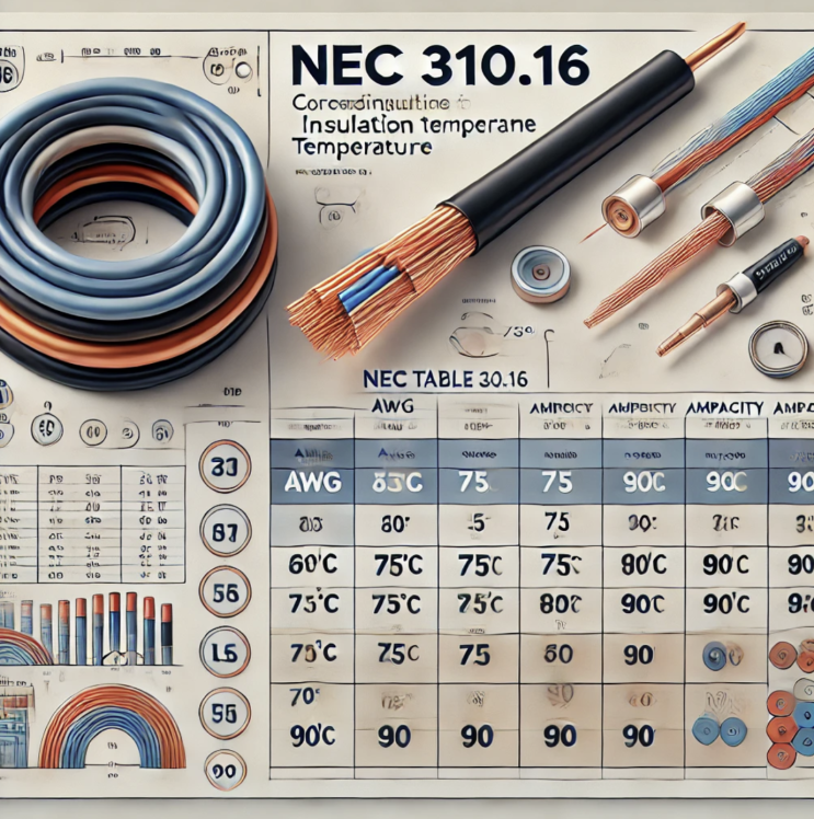 NEC Table 310.16 기준 구리배선 전선굵기와 허용 전류 정리 : 네이버 블로그