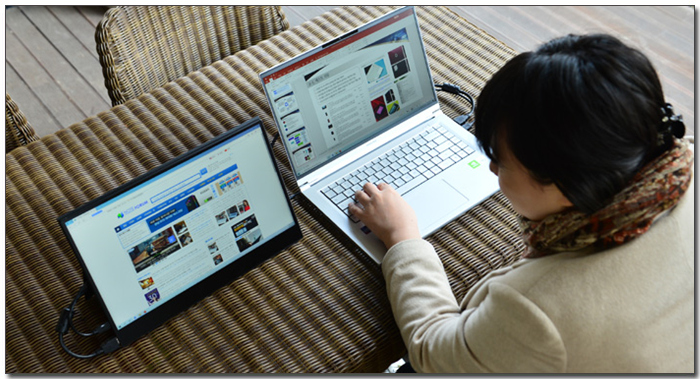 화질과 편의성 모두 만족, 한성컴퓨터 TFX156T DEX 포터블 HDR 멀티터치 : 네이버 블로그