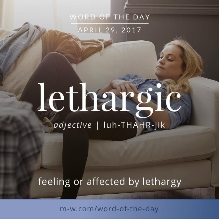 [101 words] 55. lethargy : 네이버 블로그