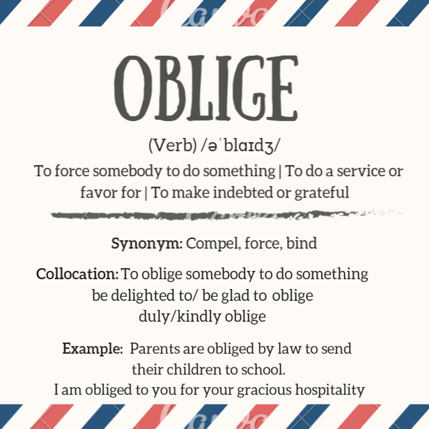 [101 words] 63. obliged : 네이버 블로그