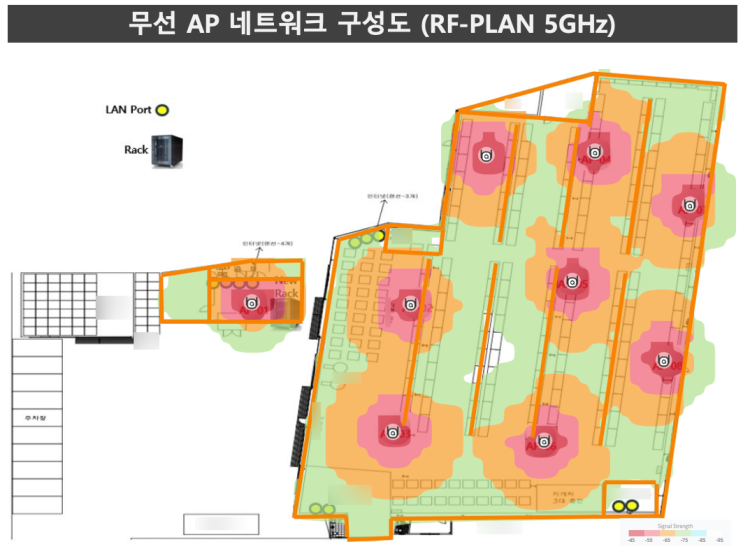 Warehouse, 창고동 무선 네트워크 구성도, 소닉월 방화벽 TZ-370, HPE Aruba 아루바 JZ320A ...