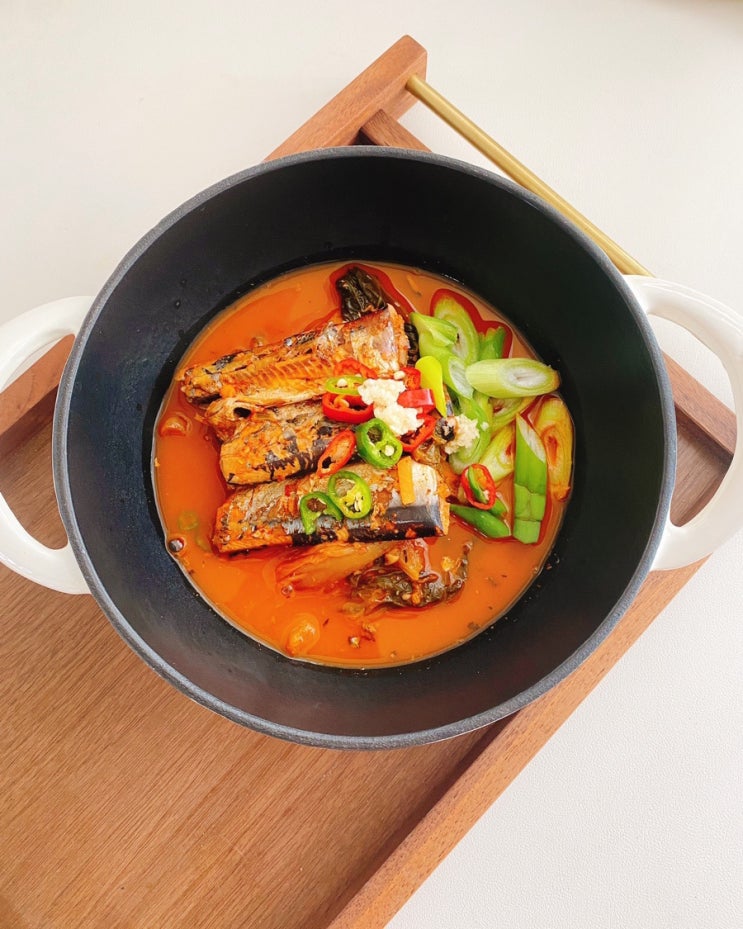 꽁치김치찌개 통조림 캔 묵은지 꽁치 김치찜 찜 요리 레시피 네이버 블로그