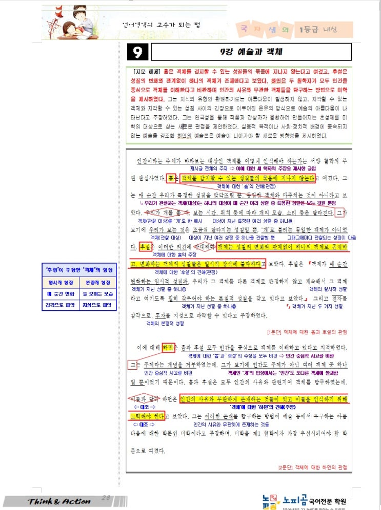 [2025] 수특 독서 인문예술 9강 "예술과 객체" : 네이버 블로그