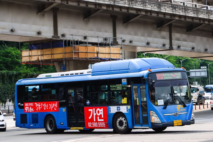 |한국brt| 360번 (복정역 - 여의도환승센터) 뉴 슈퍼 에어로시티 F/L 저상 13" [1877호] : 네이버 블로그