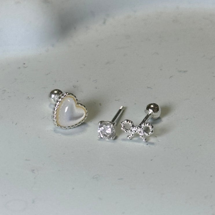 "mamini" 러블리 실버 데일리 피어싱 세트 추천해요! : 네이버 블로그