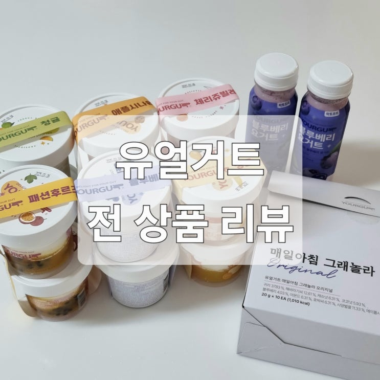 [YOURGUT] 유얼거트 전 상품 리뷰 / 아침식사대용, 건강간식, 락토프리 (그릭요거트, 마시는 드링크 블루베리 요거트 ...