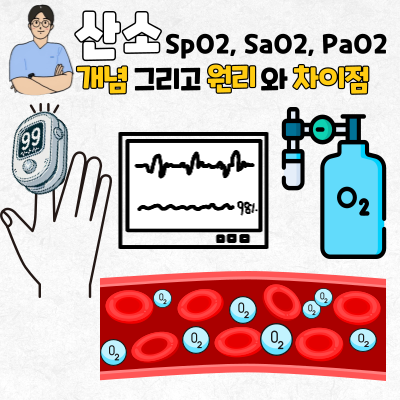 산소 수치 SpO2, SaO2, PaO2의 개념과 원리 그리고 각각의 차이점 : 네이버 블로그