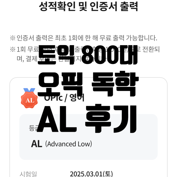 단기간 오픽 AL 독학 후기(첫 OPIc 유튜브 ChatGPT 공부법) : 네이버 블로그