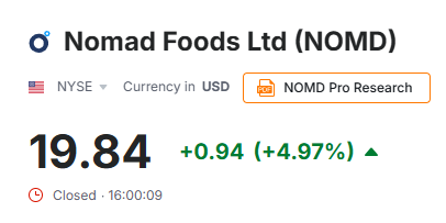 노마드 푸드(NOMD), 그냥 흔한 식품주. : 네이버 블로그