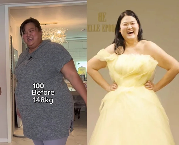 미나 시누이, 다이어트 성공 '150kg→90kg' 쇄골 드러난 드레스핏…"나 예뻐?" ('필미커플') : 네이버 블로그