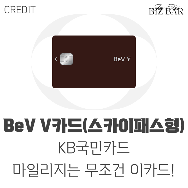 [마일리지 완벽카드]💫KB국민 BeV V카드(스카이패스형)-마일리지부터 특급 바우처까지?! : 네이버 블로그