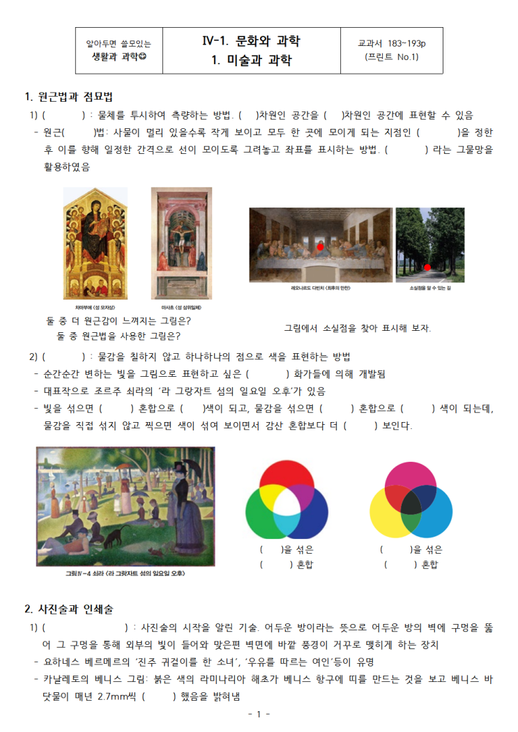 생활과 과학 수업자료 4 1 문화와 과학 활동지학습지 모음 And 생기부 세특 발표주제 모음 네이버 블로그