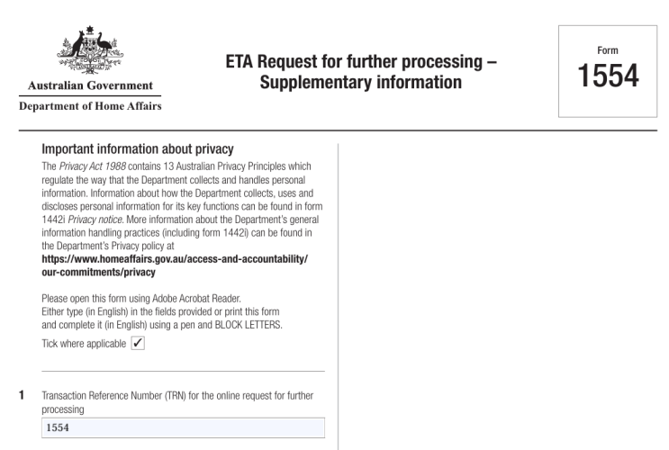 호주ETA 비자발급 거절 후 재승인 방법/ Form 1554 : 네이버 블로그