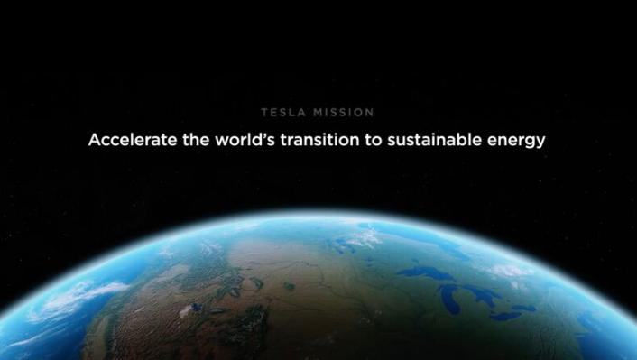 Tesla Mission - "Accelerate the world's transition to sustainable ...