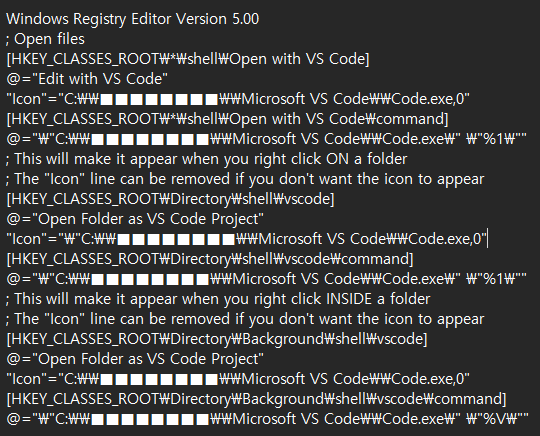 [Vscode] context menu vscode 실행 ( 오른쪽 마우스 vs code 실행 ) : 네이버 블로그