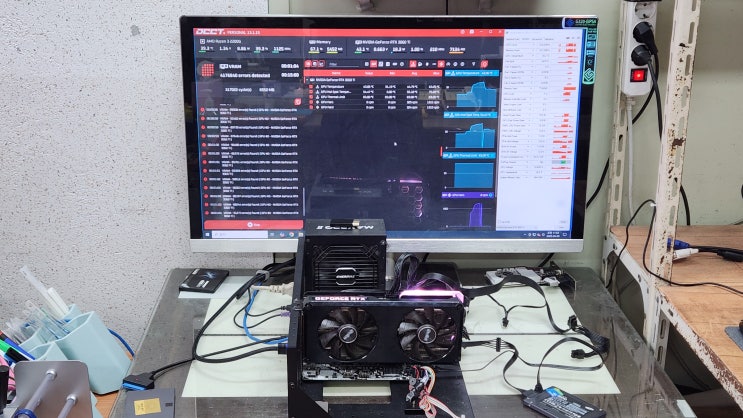 그래픽카드수리 이엠텍 RTX3060TI그래픽카드 OCCT 테스트에서 VRAM 불량 증상 : 네이버 블로그