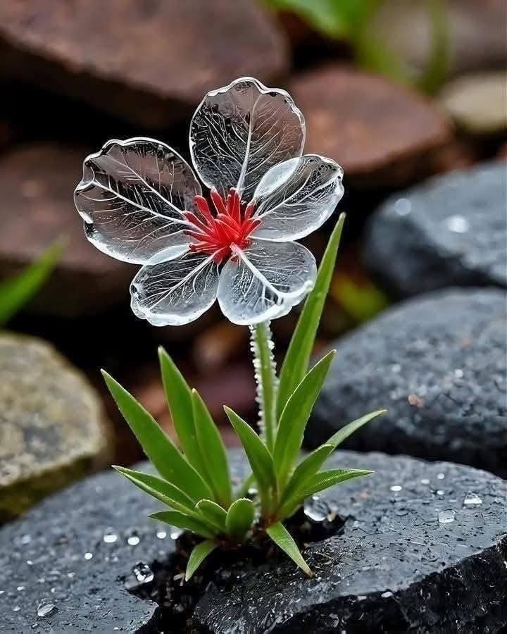 디필레이아 그라이(Diphylleia Grayi) 산하엽 이 꽃을 'Skeleton Flower' 즉 '해골화' 투명유리꽃 ...