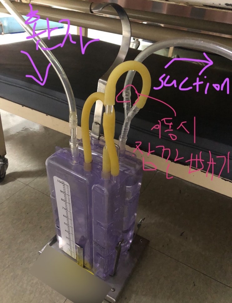 Chest tube suction 거는법 + C형 A형 bottle 연결하는법 : 네이버 블로그