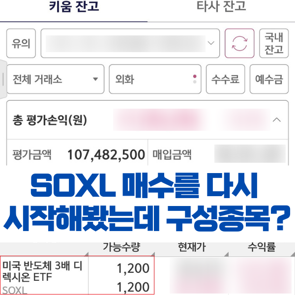 SOXL 매수를 다시 시작해봤는데 구성종목은? : 네이버 블로그