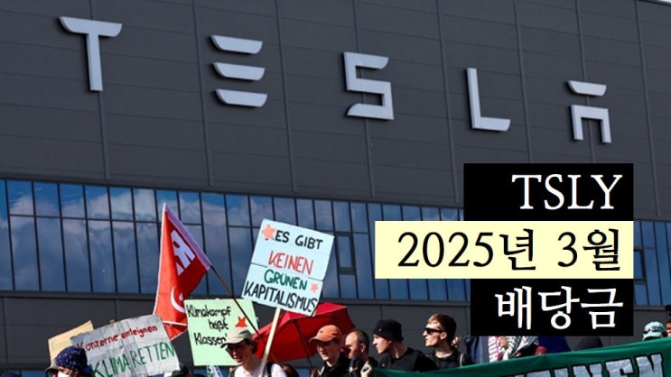 미국 월배당 ETF TSLY 3월 배당금 발표, 언제까지 부활을 기다릴 수 있을까 : 네이버 블로그