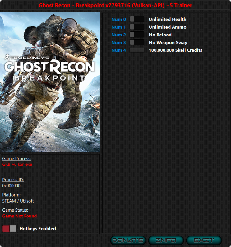 고스트 리콘 브레이크포인트 v7793716 +5 트레이너 Tom Clancy's Ghost Recon Breakpoint ...