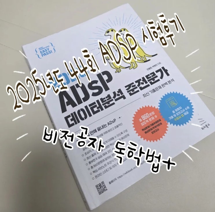 2025년도 44회 ADsP 시험 후기 및 공부 전략/비전공자/독학 후기 : 네이버 블로그