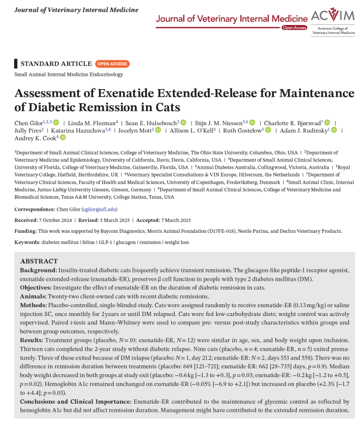 Assessment of Exenatide Extended-Release for Maintenance of Diabetic ...