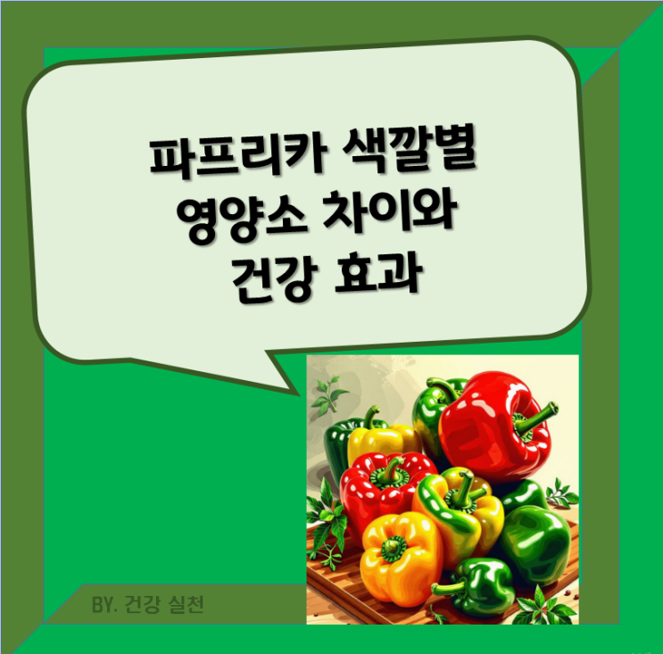 파프리카 색깔별효능 영양소 차이와 건강 효과 네이버 블로그