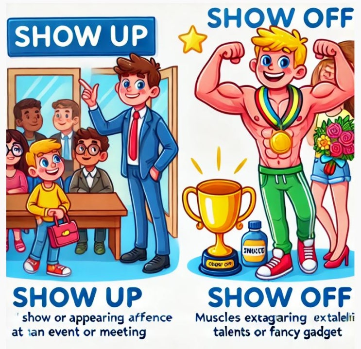 원어민들이 자주 쓰는 영어 숙어 Show up 과 Show off : 네이버 블로그