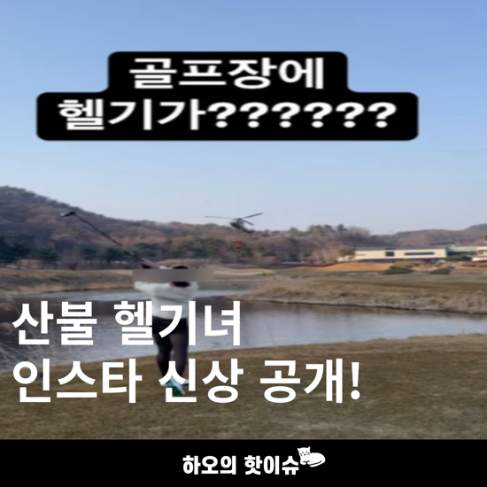 골프장에서 소방 헬기를 향해 공을 산불 골프 헬기녀 인스타 신상 사과문 논란 네이버 블로그