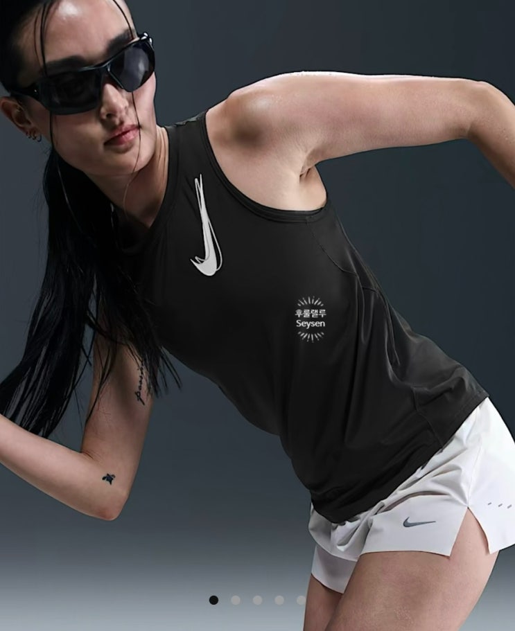 [여자 러닝복 리뷰] 나이키 원 여성 드라이핏 러닝 탱크탑 (HJ2219-010) 착샷, 사이즈 추천, 착용후기 : 네이버 블로그