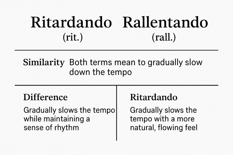 14. 리타르단도(Ritardando) vs. 랄렌탄도(Rallentando): 음악 속 감속 기법의 차이 : 네이버 블로그